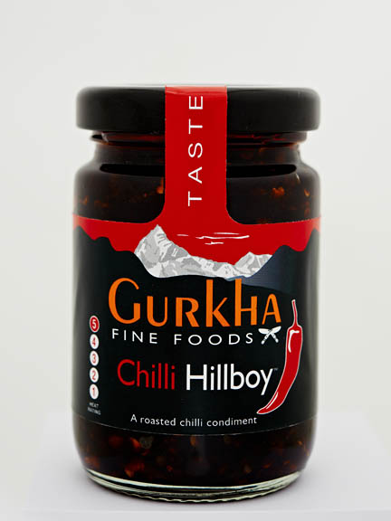 Gurkha chilli Hillboy is deliciously hot, bought in Chandler's Ford.