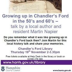 A Talk by Martin Napier at Chandler's Ford Library: Growing up in ...